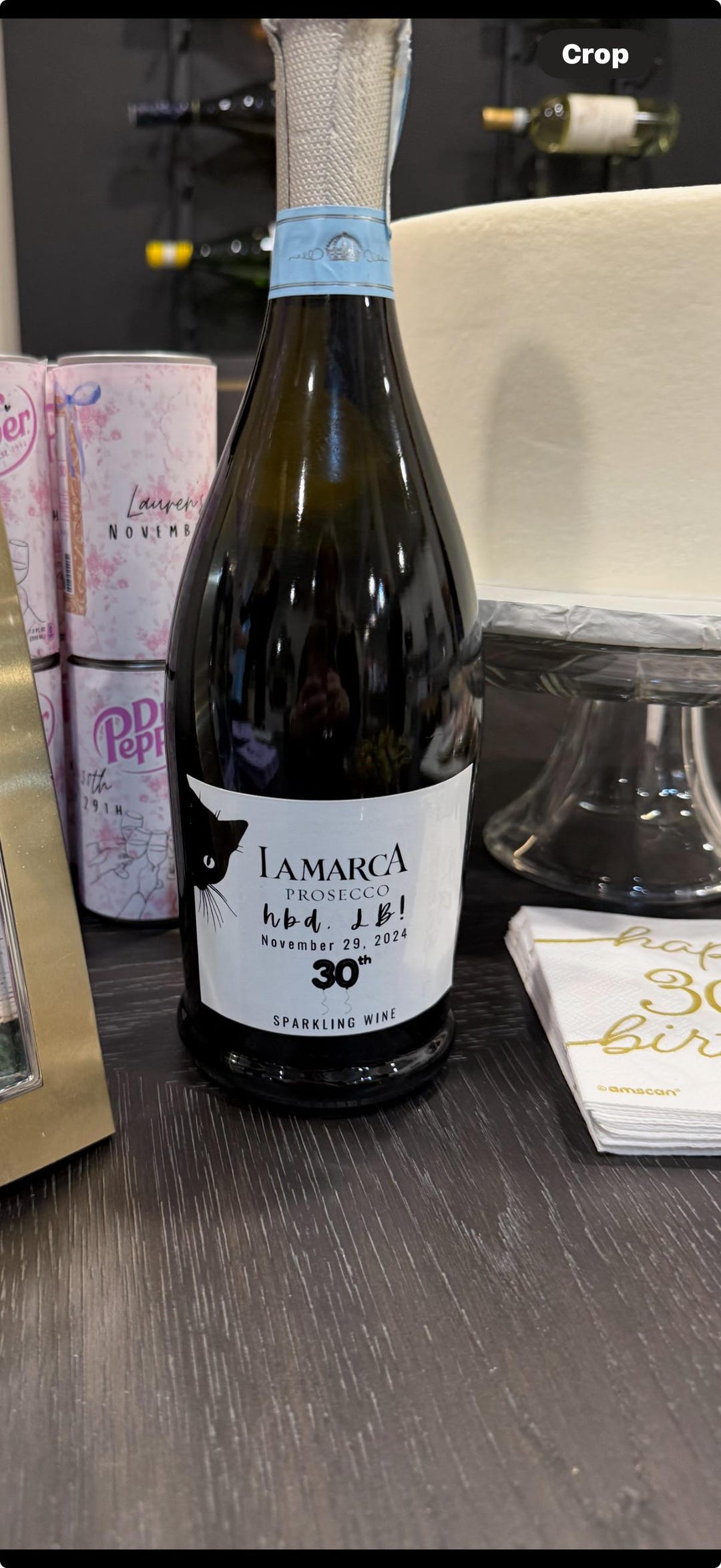 Customizable La Marca Label – Champagne Bottle Tag | Birthdays ...