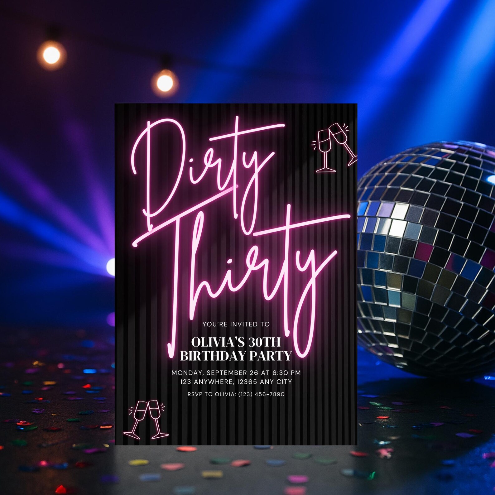Dirty Thirty Birthday Invitation: Editable Party Invite (digital) - Etsy