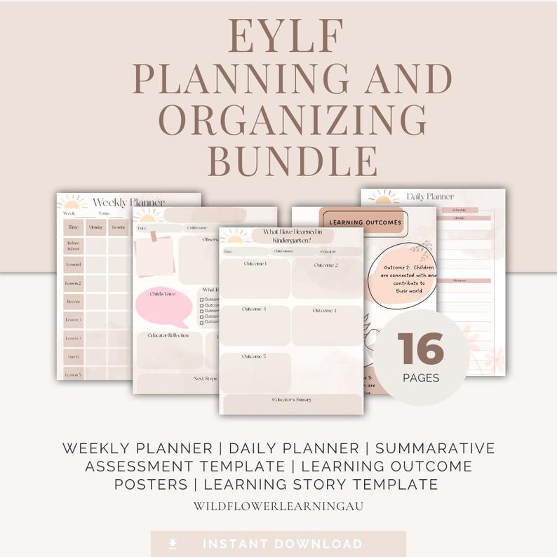 Boho EYLF Planning & Assessment Bundle | Early Childhood Educator Pack ...