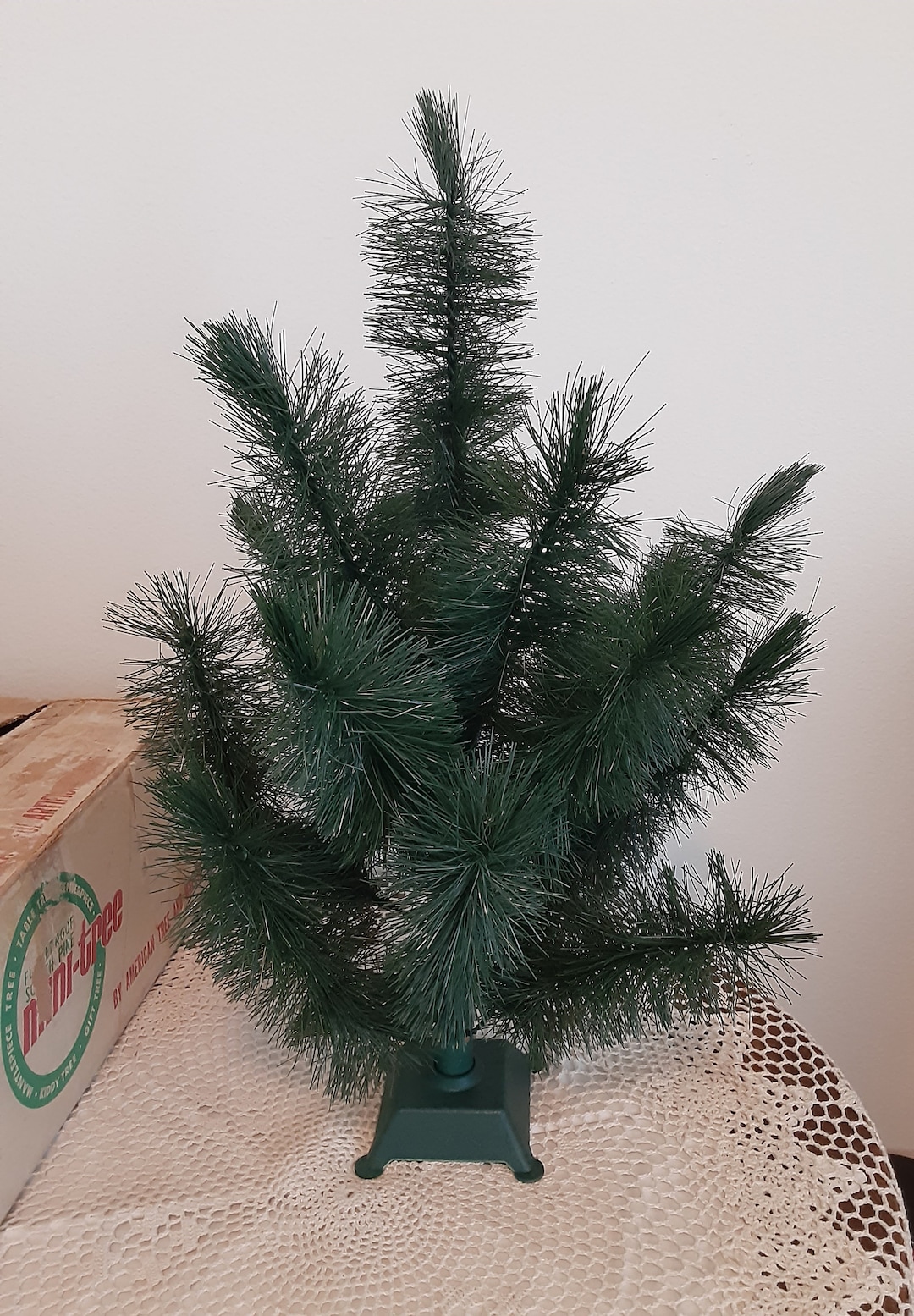 1970's Artificial Small Christmas Tree, Vintage Made in USA, American ...