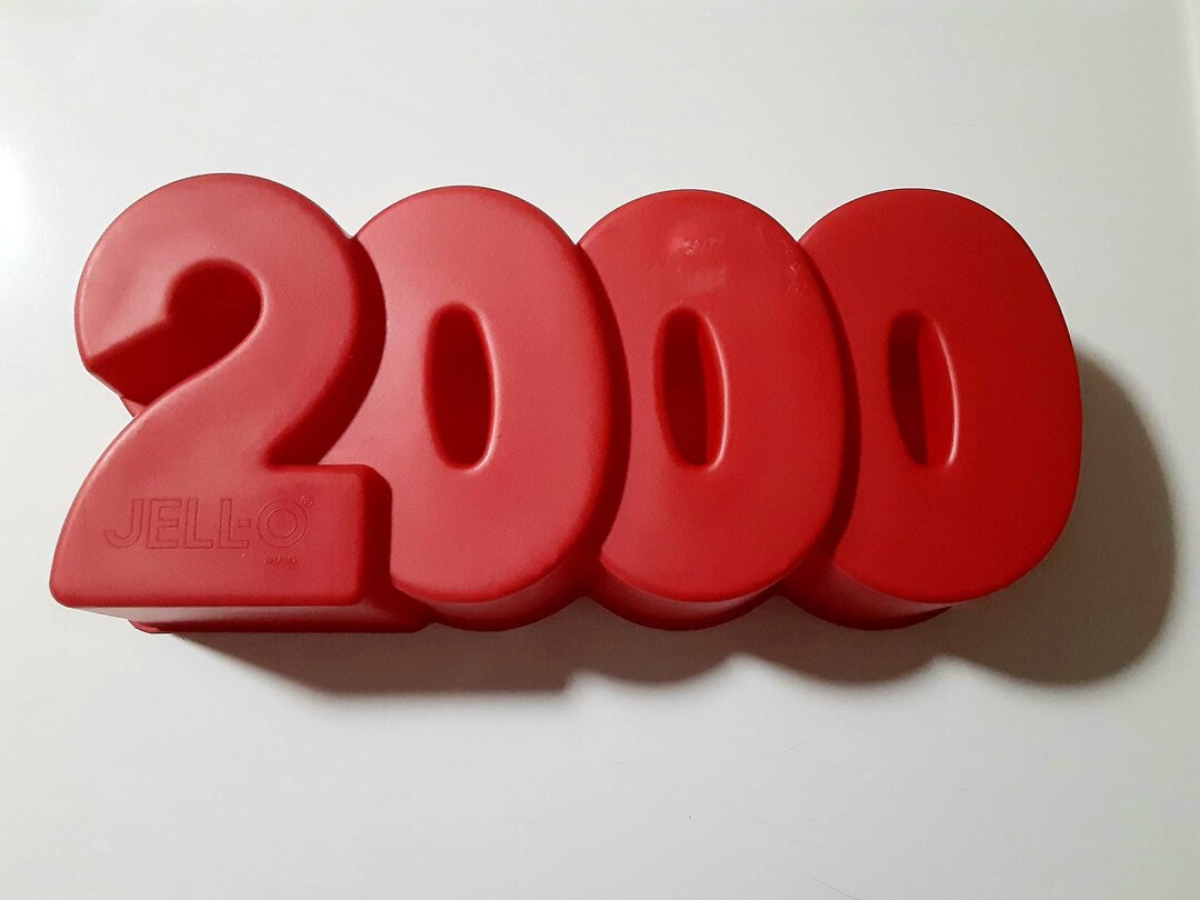 Vintage Jello Red Plastic Mold, Year 2000 Y2K, Retro Kitchen ...