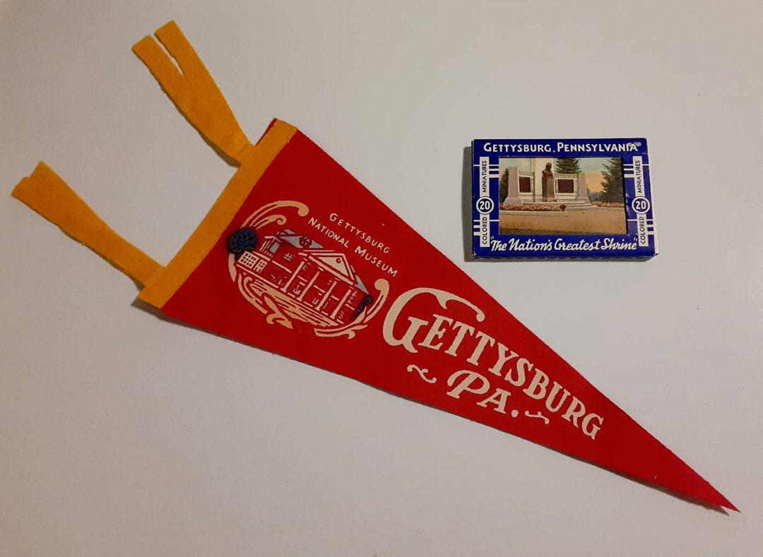 Gettysburg Pennant and Postcards, Vintage Travel Souvenirs, American ...
