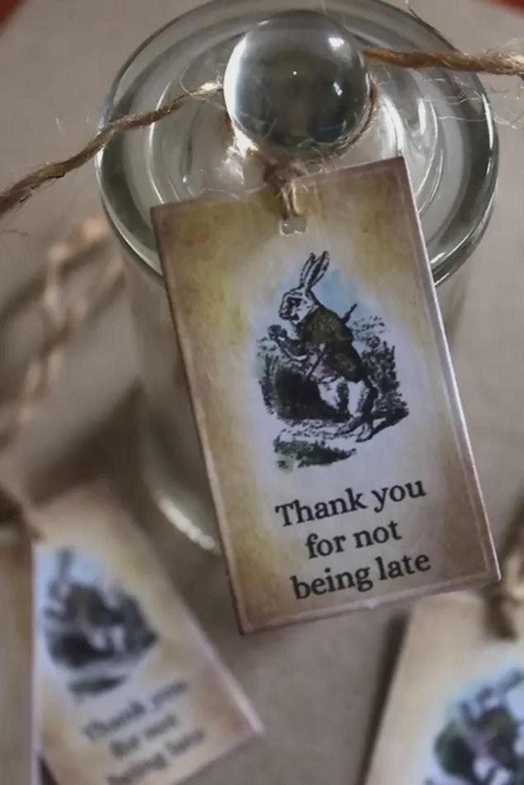 Thank You for Not Being Late, Alice in Wonderland Favour Tags - Set of ...