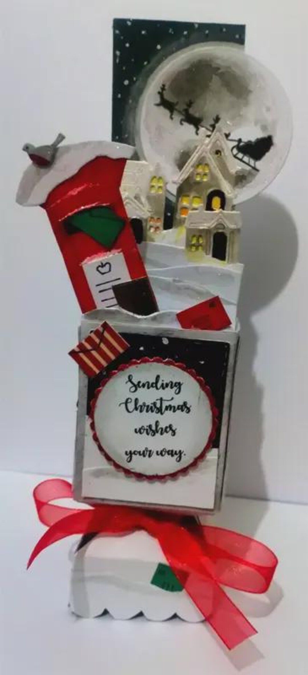 Handmade Pop-up 3D Christmas Post Box Card - Etsy