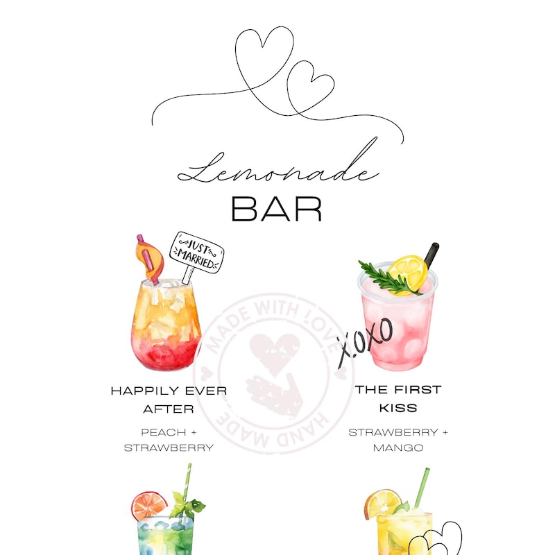 Bar Menus Engagement - Etsy