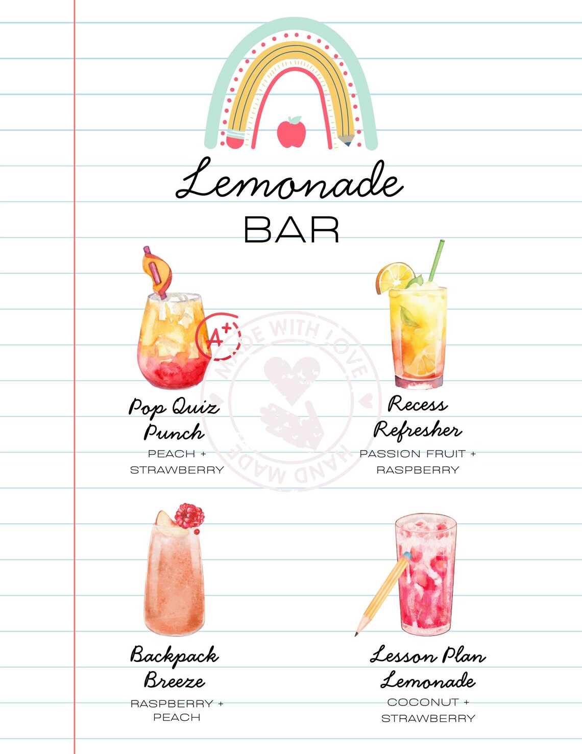 Back to School Lemonade Bar Sign - Etsy