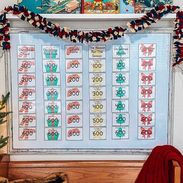 Christmas Jeopardy Game Holiday Jeopardy Christmas Trivia Holiday ...