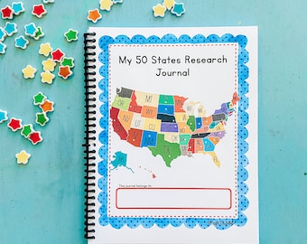 DIGITAL DOWNLOAD My State Research Journal United States Middle School ...