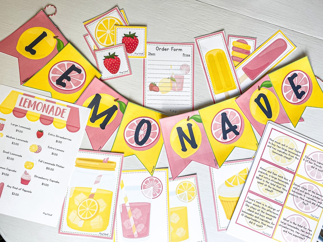 Lemonade Stand Pretend Play and Math Practice - Etsy