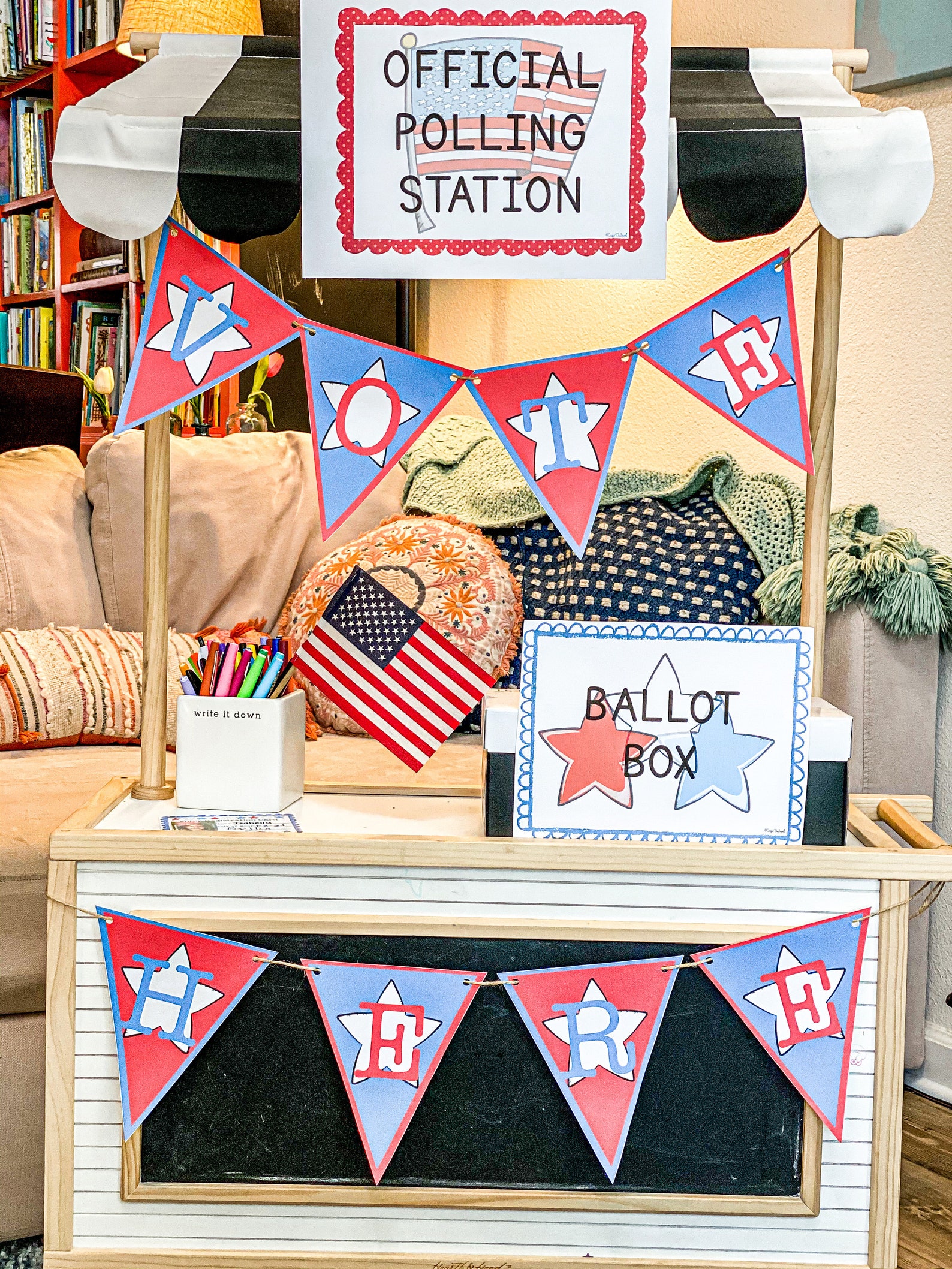 Election Voting Station for Mock Elections and Pretend Play - Etsy