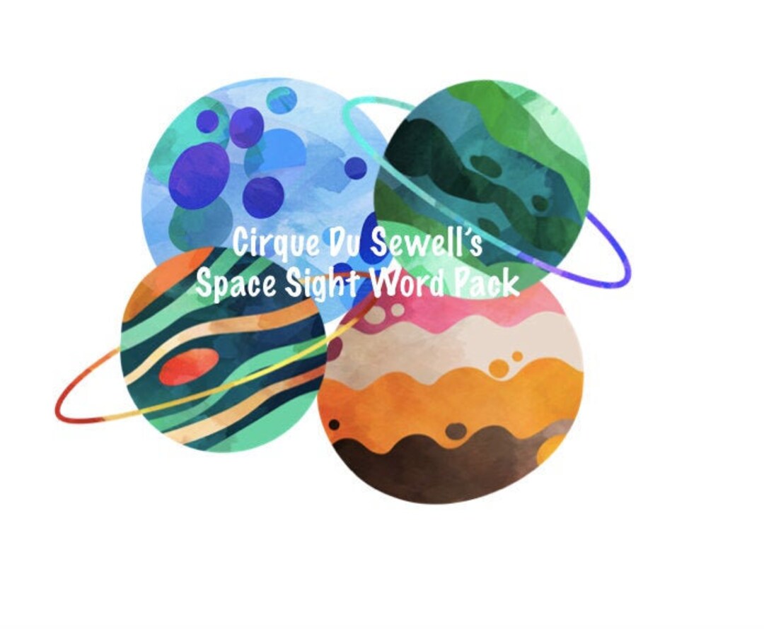 Space Sight Word Pack - Etsy
