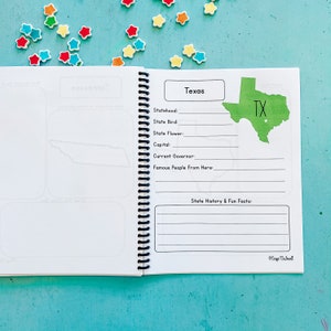 50 States Research Journal - Etsy