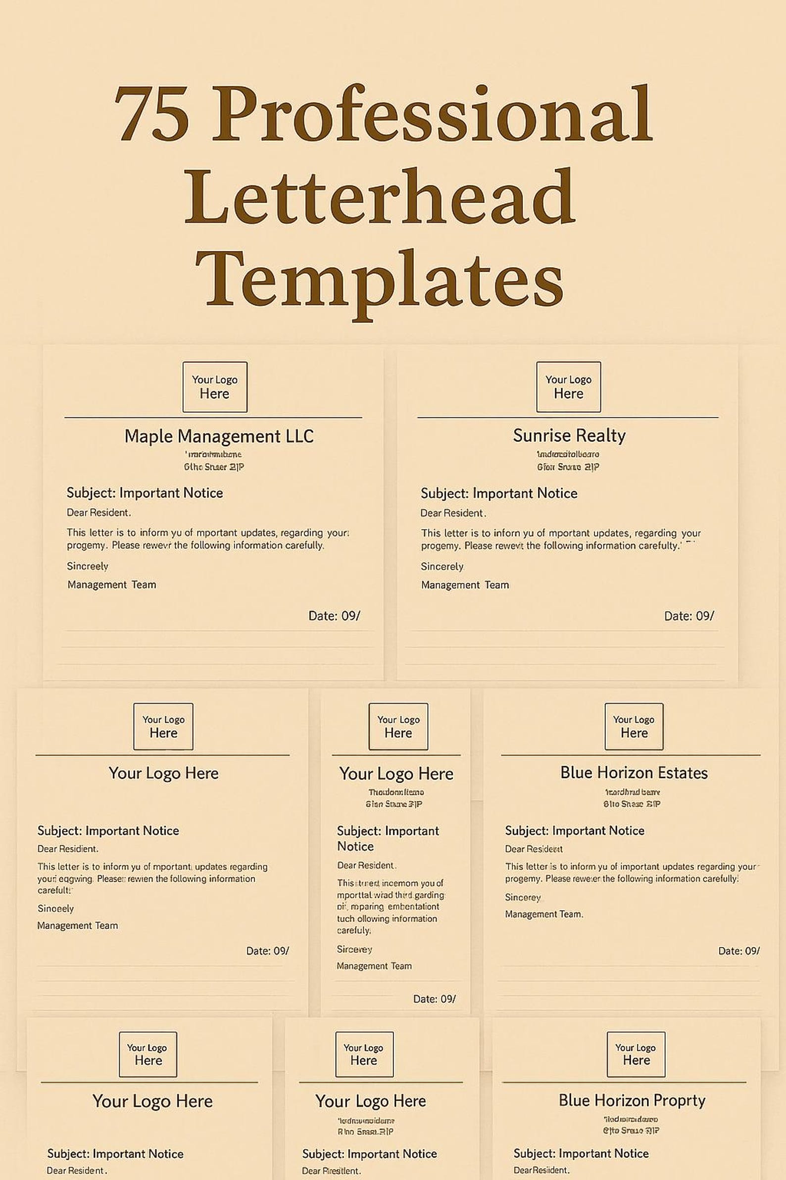 75 Letter Head Templates - Etsy