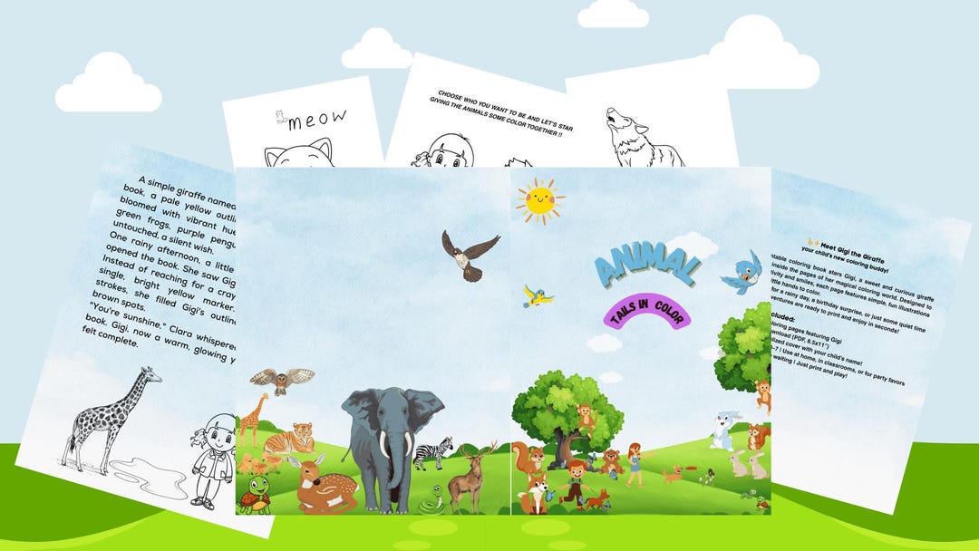 Animal Tails in Color – Printable Kids Coloring Book | Fun Animal ...