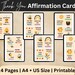 Thank You Affirmation Cards for Kids | Printable Gratitude Notes | A4 ...