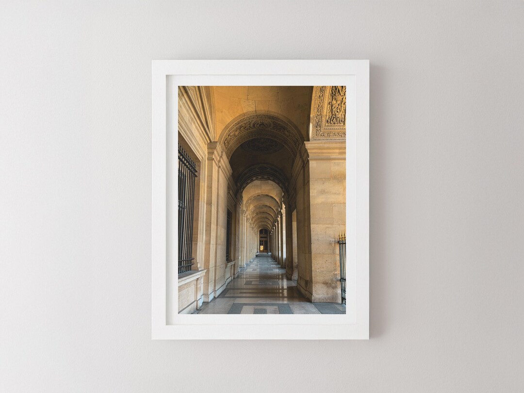 Paris Architecture Print – Louvre Archways Photo, French Building Wall ...