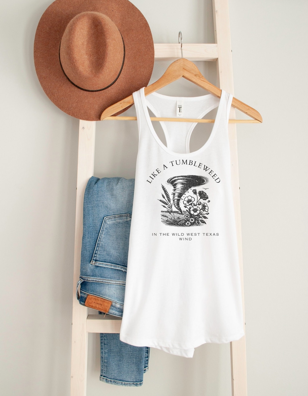 Vintage Western Graphic Tank /texas Tornado Country Cowgirl Western ...