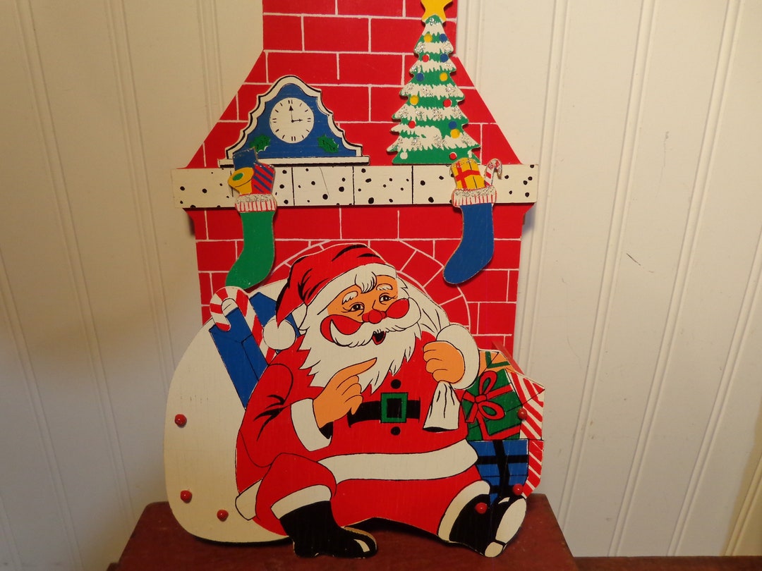 Santa Card Holder - Hanging Wood Christmas Card Holder - 24-130 - Etsy