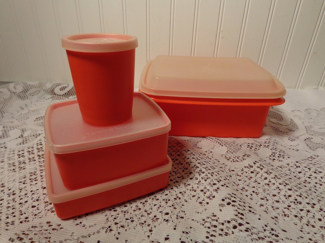 Red Tupperware Pack-n-carry Lunch Box Set 22-098 - Etsy