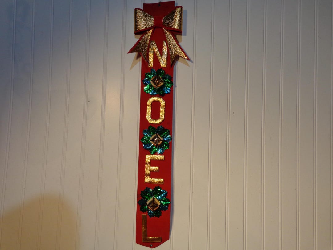 Vintage Noel Hanger Velvet Noel Door or Wall Hanger 16-558A - Etsy