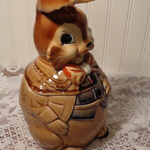 Rabbit Cookie Jar by Royal Sealy - Peter Rabbit Cookie Jar - 21-496 - Etsy