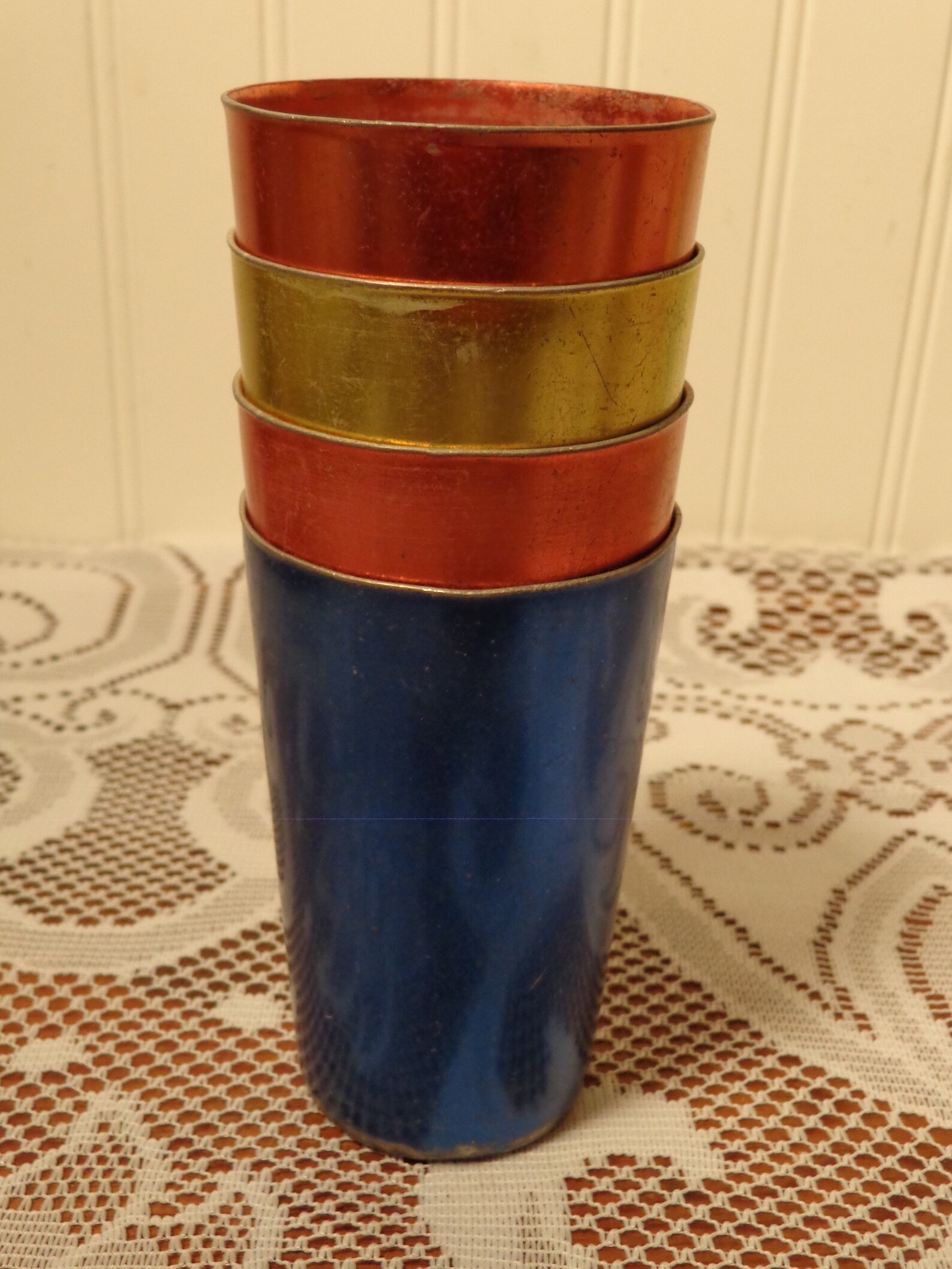 Vintage Aluminum Tumblers by Bascal - Colored Aluminum Cups - 12-512 - Etsy