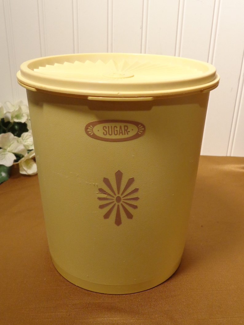 Tupperware Yellow Canister 807 Tupperware Sugar Container - Etsy
