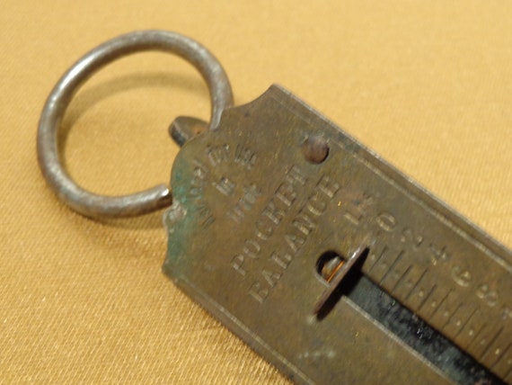 Vintage Fish Scale Pocket Balance Scale Hanging Brass | Etsy