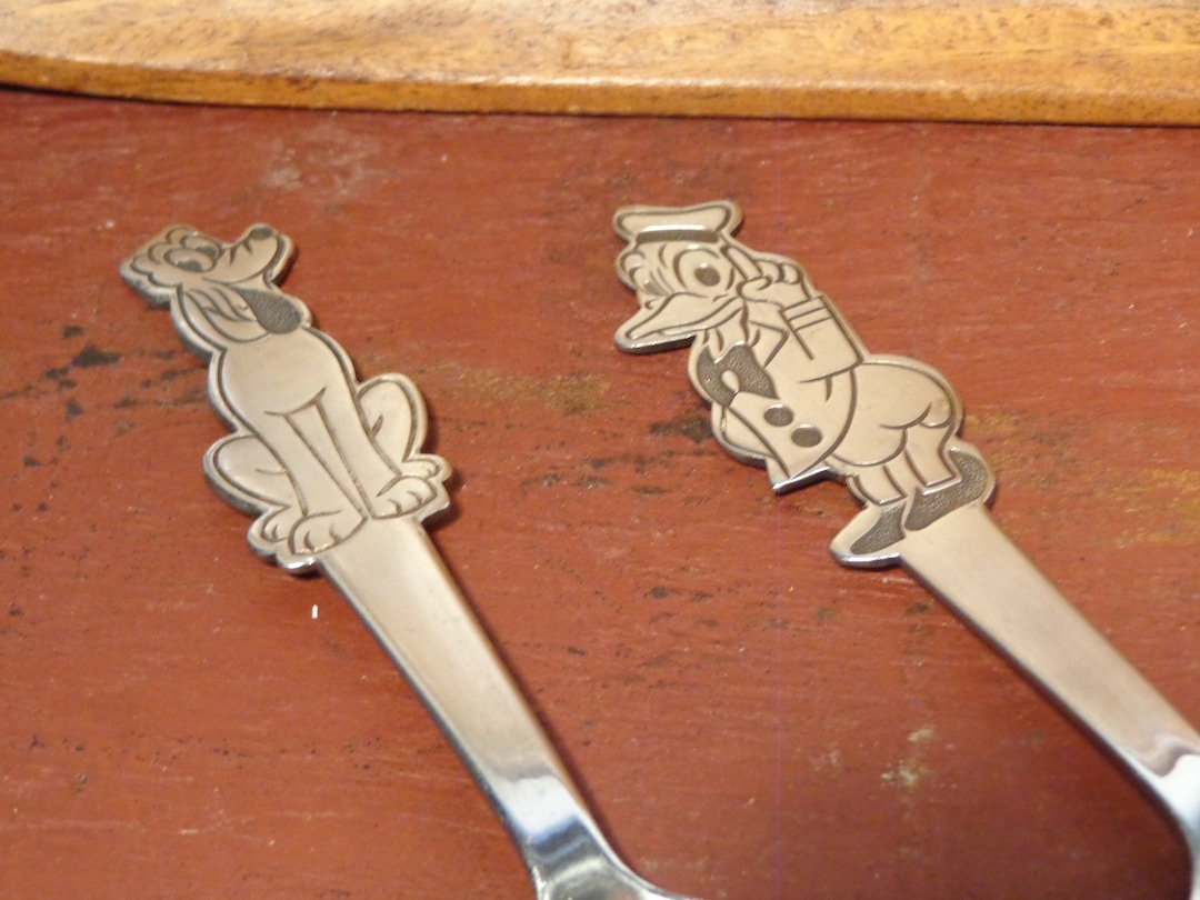 Vintage Pluto and Donald Duck Spoons Disney Stainless Silverware by ...
