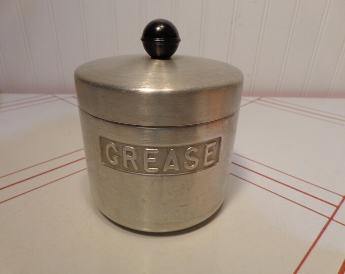 Vintage Aluminum Grease Jar - Grease Jar by Miller Manufacturing ...