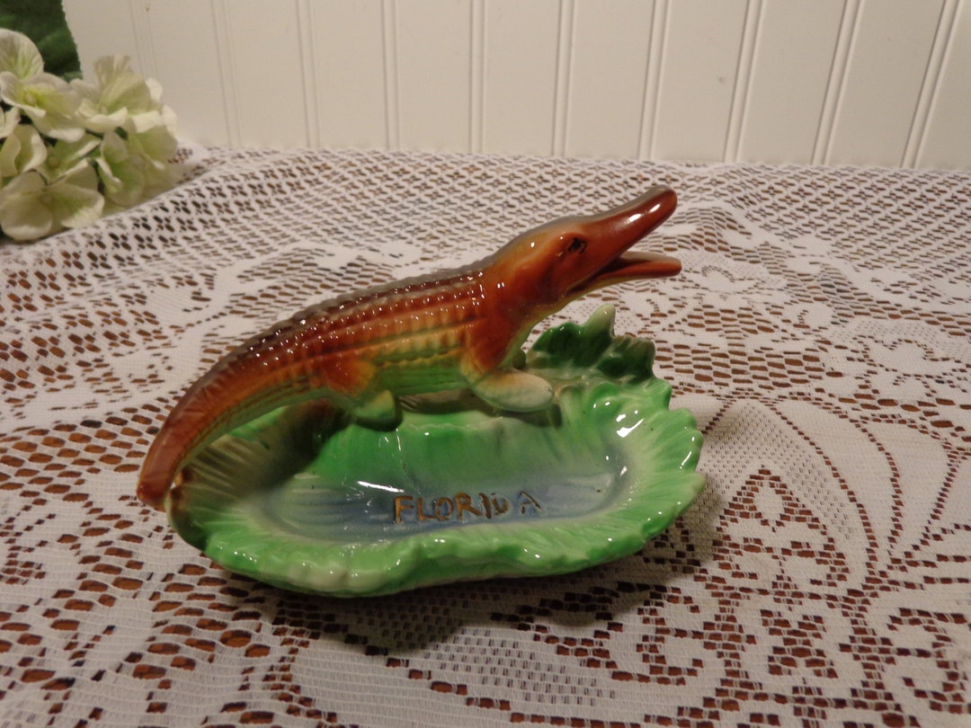 Ceramic Alligator Alligator Ashtray or Trinket Dish 19-100 - Etsy