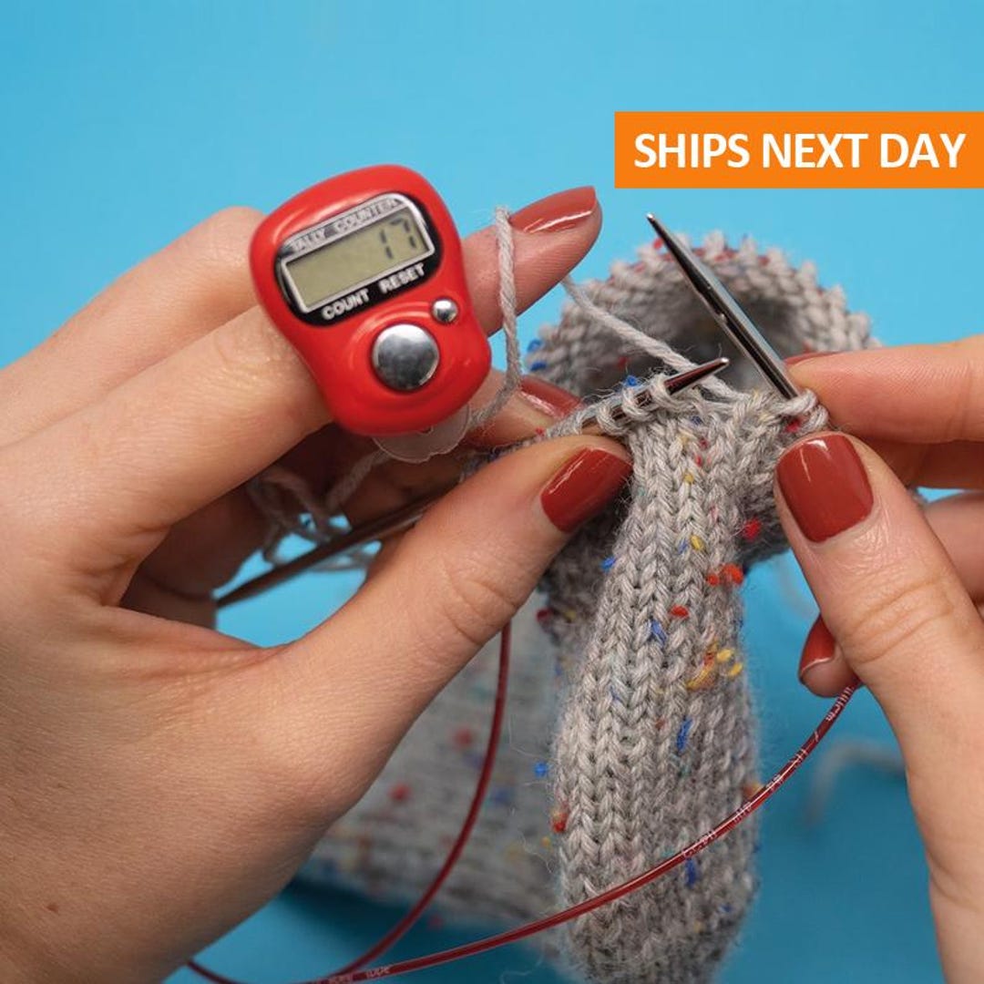 4 Pack Digital Row Counter Ring – Knitting and Crochet Finger Tracker ...