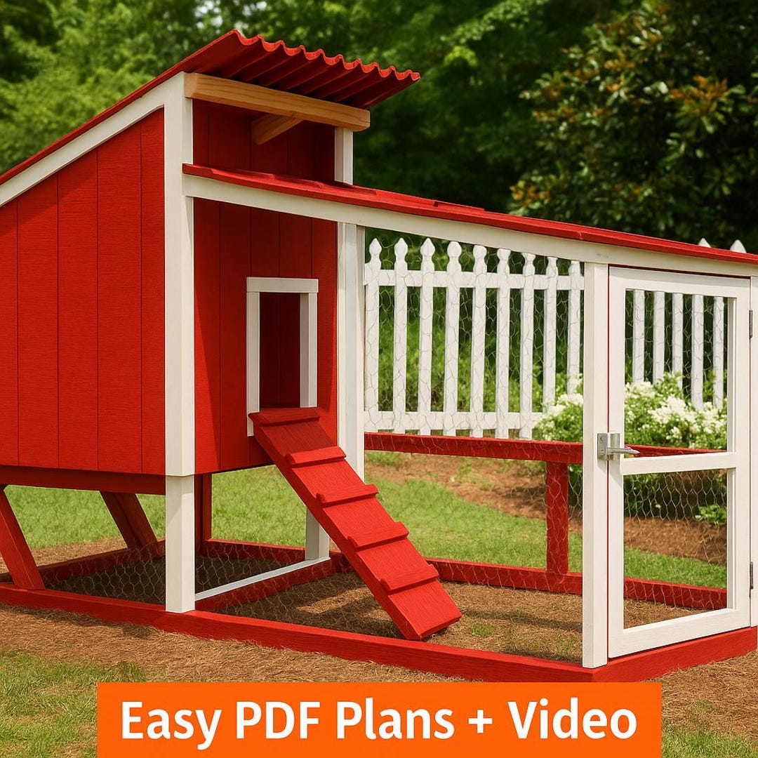 Urban Chicken Coop Plans With Run Design & Video Guide – DIY Building ...