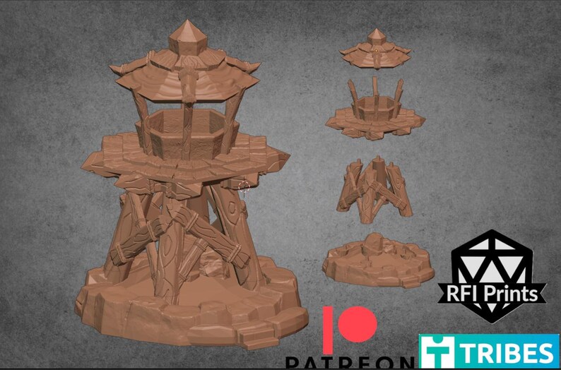 Orc Watchtower – 3D Printed Fantasy Terrain for Tabletop Rpgs - Etsy