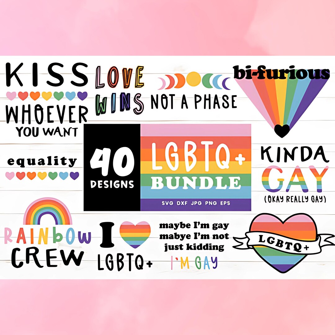 40+ LGBT Bundle Png Design, Gay Png, LGBTQ Bundle, Love is Love Bundle ...