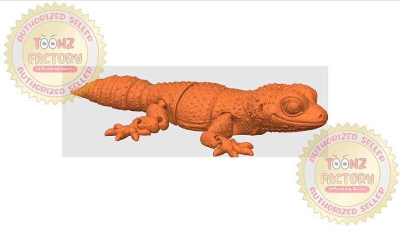 3D Printed Articulating Leopard Gecko - Etsy