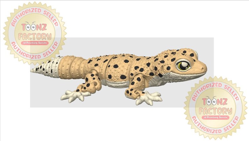 3D Printed Articulating Leopard Gecko - Etsy