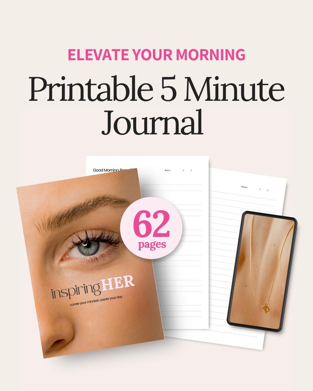 5-minute Gratitude Journal: Minimalist Mindset, Self-reflection (PDF ...