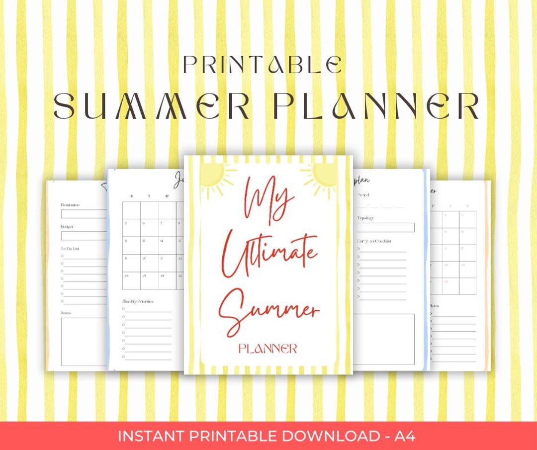 Ultimate Summer Travel & Holiday Planner | Printable PDF | Vacation ...