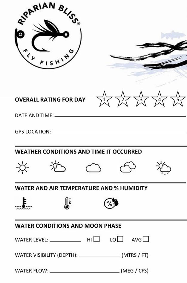 Fly Fishing Diary: Printable Logbook Designed by Orvis Guide (digital ...
