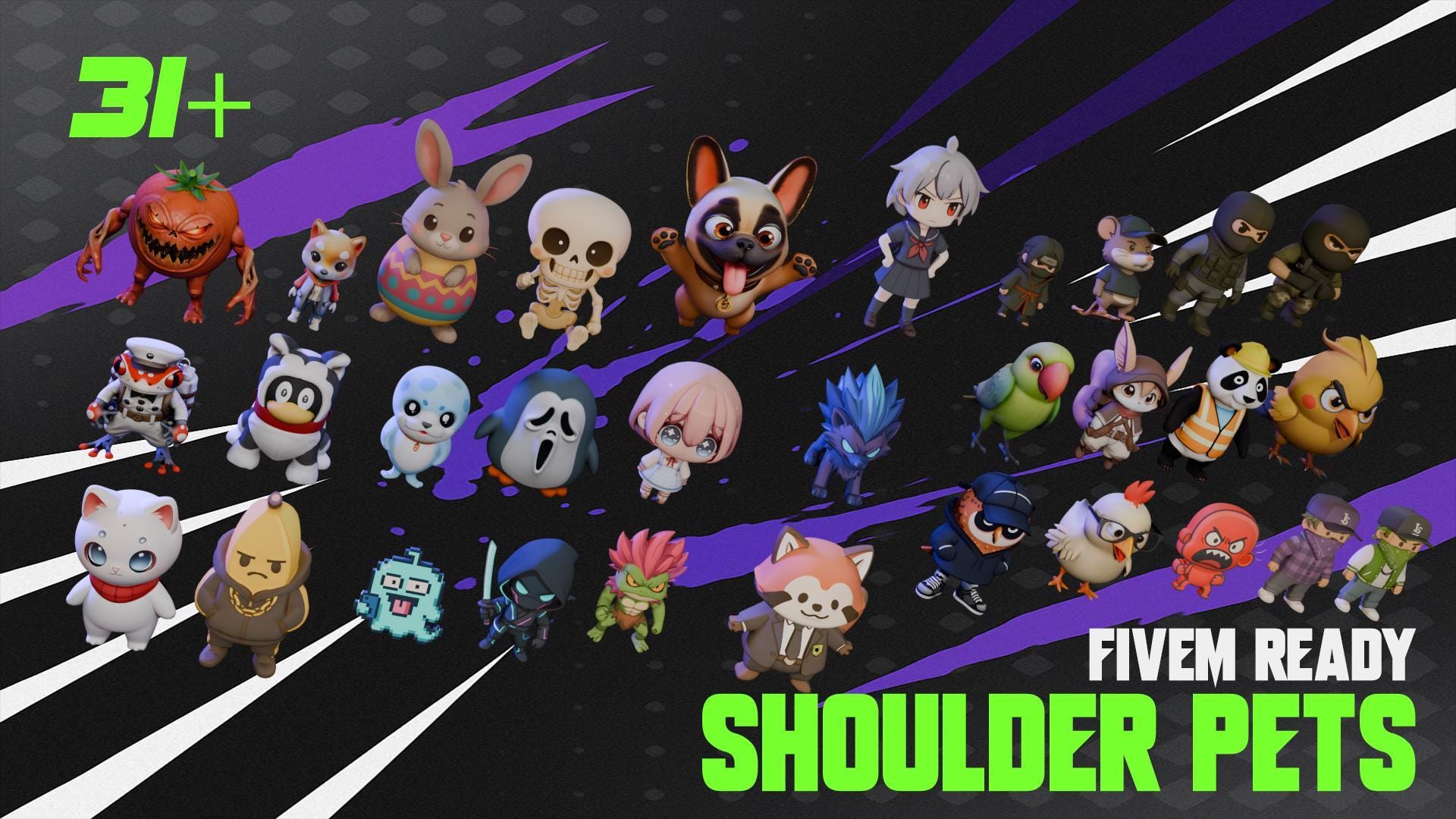 Fivem Clothing | SHOULDER PETS X31 - Etsy