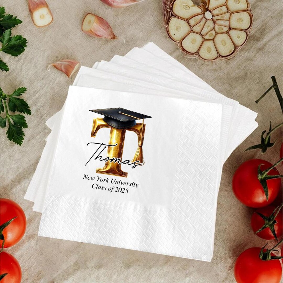 Personalized Graduation Napkins, Custom Class of 2025 Napkins ...