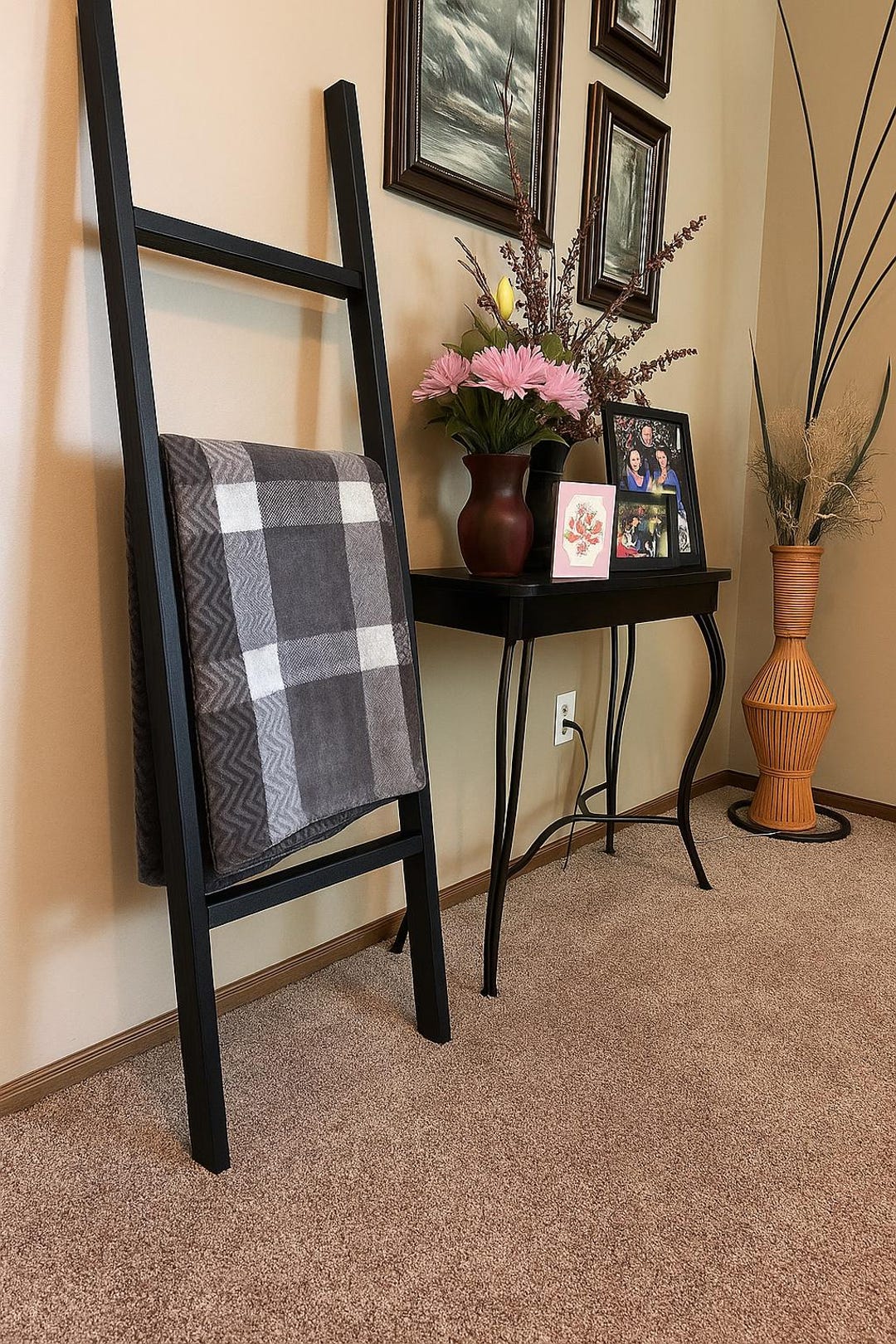 Blanket Ladder – Handmade Wood Ladder for Blankets & Throws – Farmhouse ...