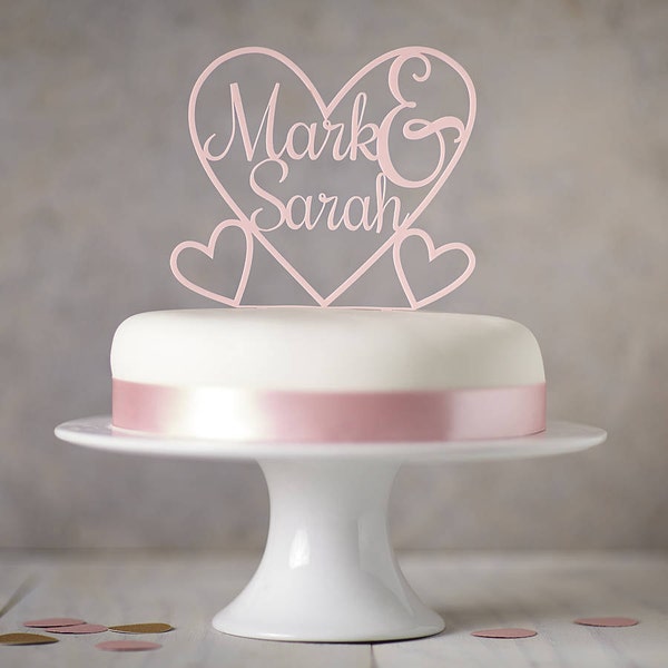 Heart Cake Topper - Etsy