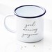 Personalised Message Enamel Mug - Etsy