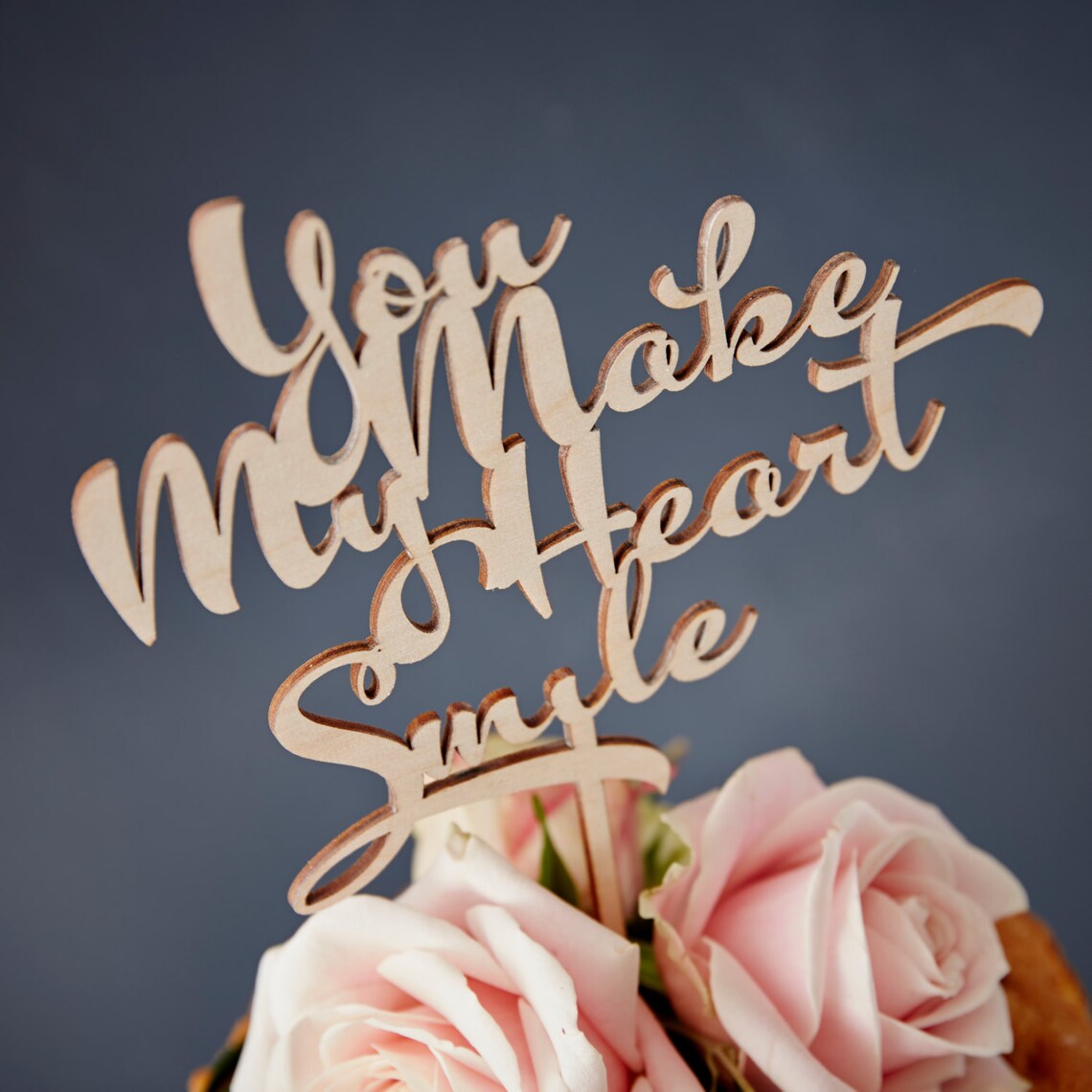 Calligraphy Song Lyrics Wooden Wedding Cake Topper - Etsy