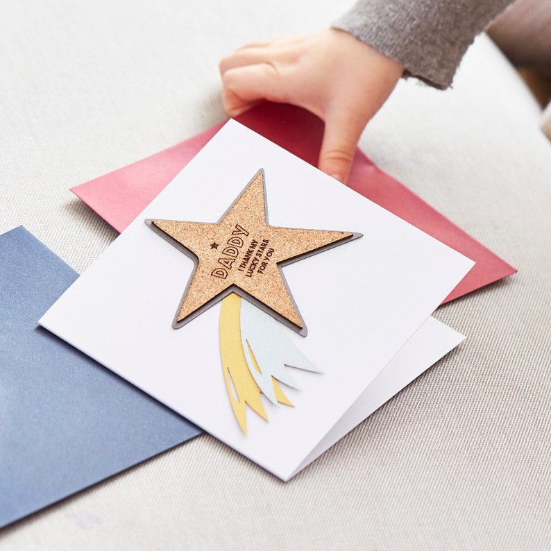 Personalised Fathers Day Shooting Star Card | Etsy
