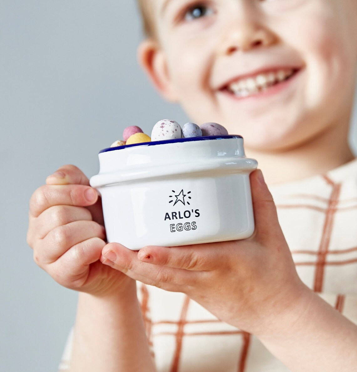 Personalised Enamel Snack Pot - Etsy