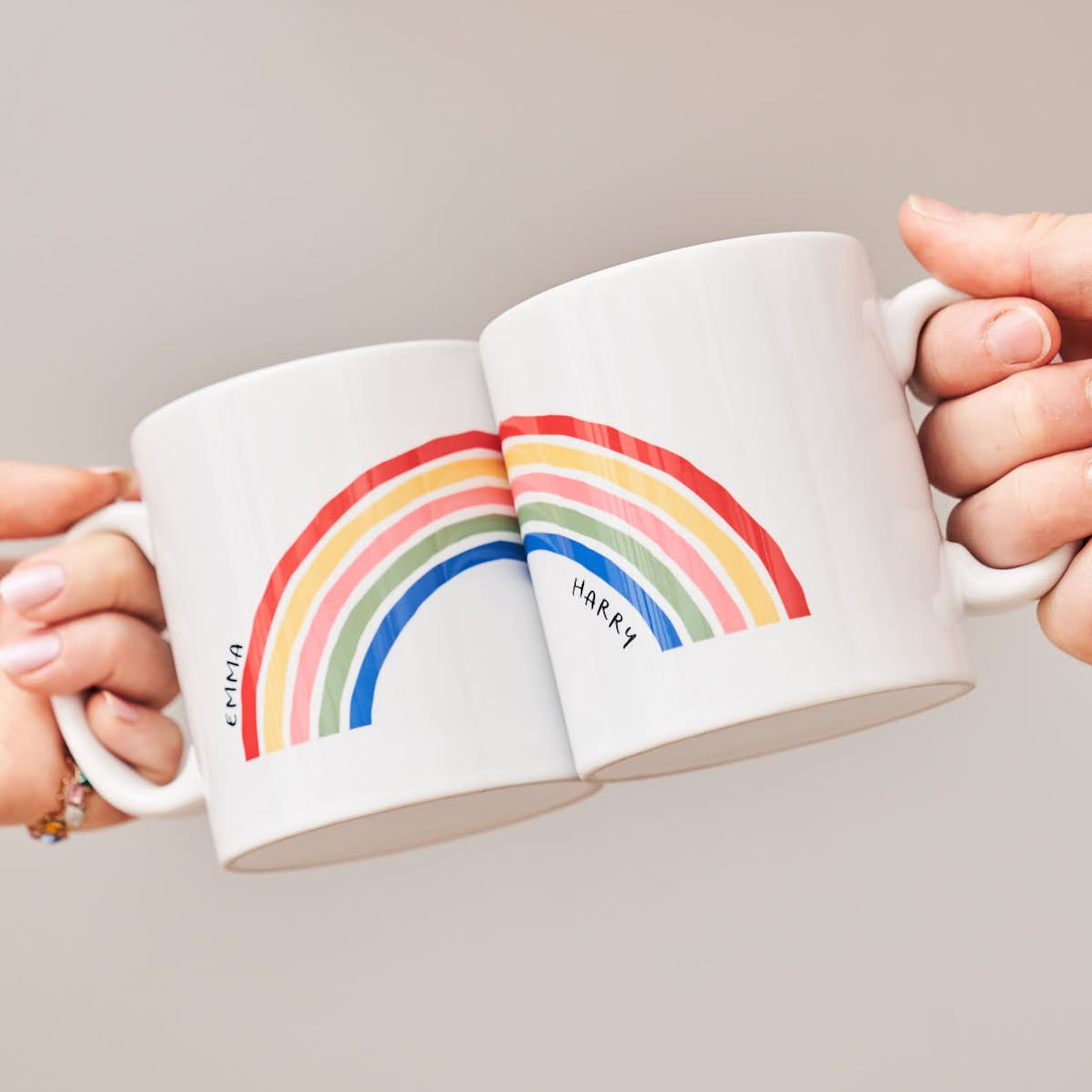 Personalised Rainbow Mug Set - Etsy
