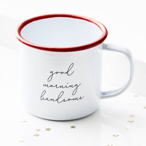 Personalised Message Enamel Mug - Etsy